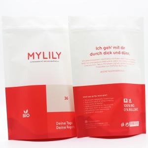Quality Biodegradable PLA Zipper Three Side Sealed Bag Color Printing For Packing Clothing for sale