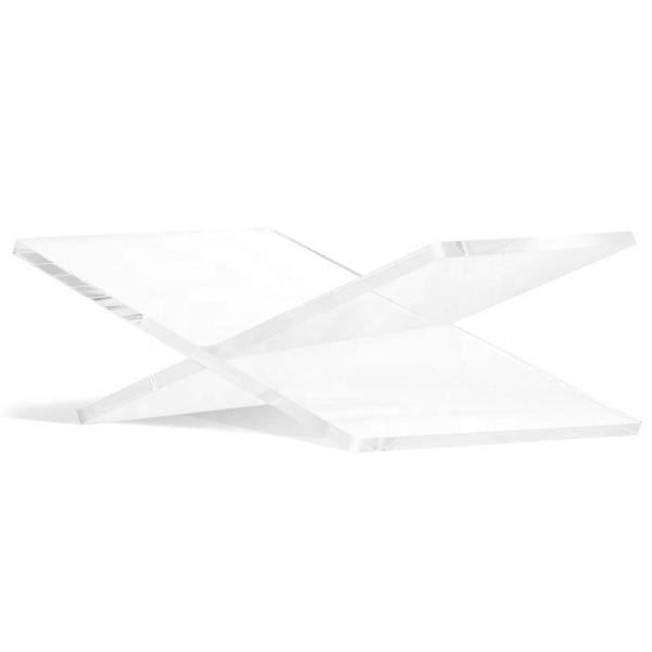 Quality Folded Open Plexiglass Model Plastic Cookbook Acrylic Book Stand Display Holder for sale