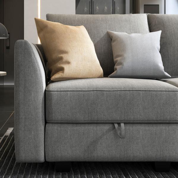 Quality U Shaped Modular Sectional Sofa Multiscene Anti Scratch Modern Style for sale