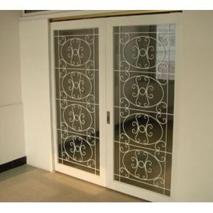 Quality White 18mm Wrought Iron Glass Inserts For Doors Durable Metal 2M for sale