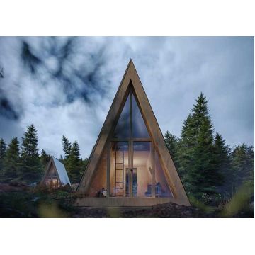 Quality Prefab Light Steel Hotel Unit Space Frame Tiny Building Wooden Cabins For for sale