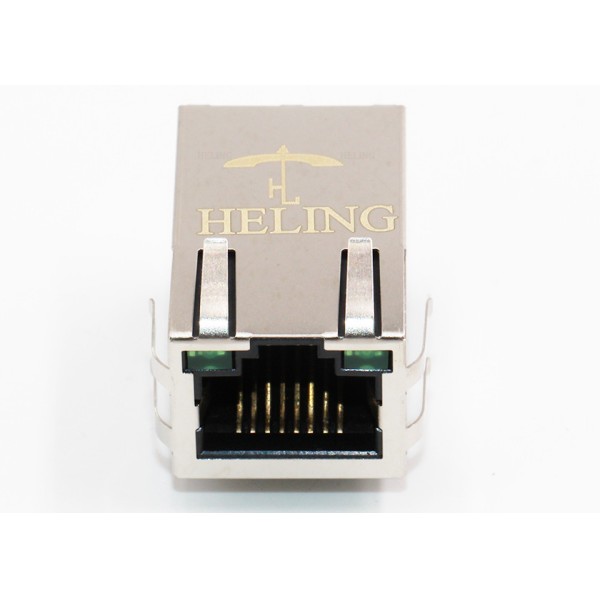 Quality Latch Up RJ45 Modular Connector 1000 Base - T With LED / EMI Finger for sale