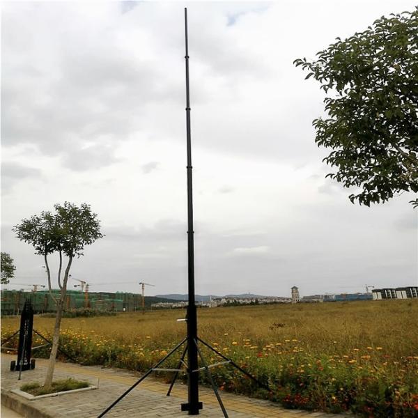 Quality Collapsible 9M 30ft 15KG Antenna Telescopic Mast for sale