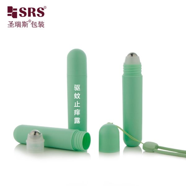Quality RPPG 25ml Round PP PCR Eco Friendly Roll On Bottle For Antiperspirant Empty Skincare Packaging Massage With Steel Ball for sale