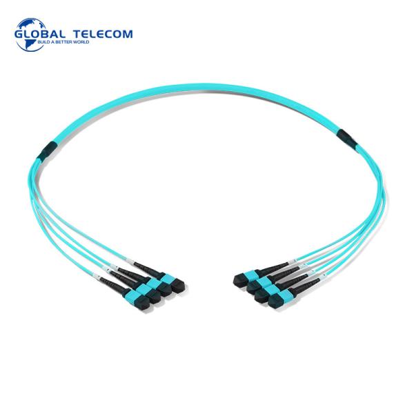 Quality 0.2dB Mtp Mpo Patch Cord 8 12 24 cores Singlemode multimode for sale