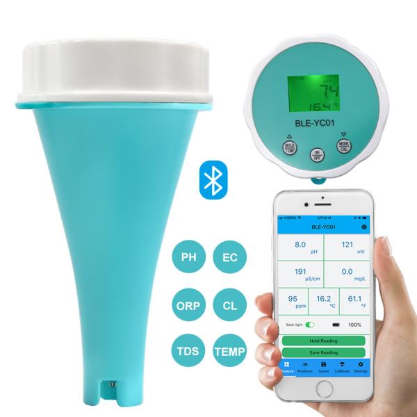 Quality Multi-Parameter Digital Water Analyzer pH/EC/TDS/CL/ORP/Temp Meter Smart 6-in-1 for sale