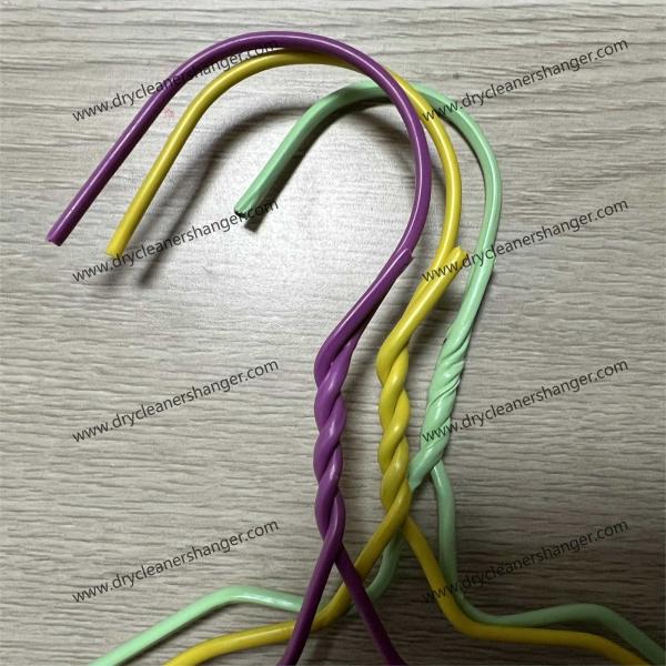 Quality eco friendliness Plastic Coated Wire Hanger Metal Hangers Bulk 40cm for sale