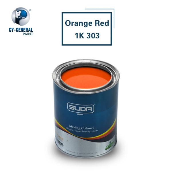 Quality Orange Red 1K Basecoat Acrylic Automotive Clear Coat for sale