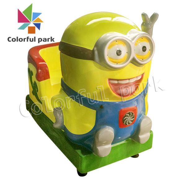 Quality Minion Themed Kid Arcade Machine , MP5 Video Game Kiddie Ride On for sale