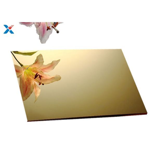 Quality 3mm Gold Acrylic Sheet Plastic Perspex Boards For Decoration for sale