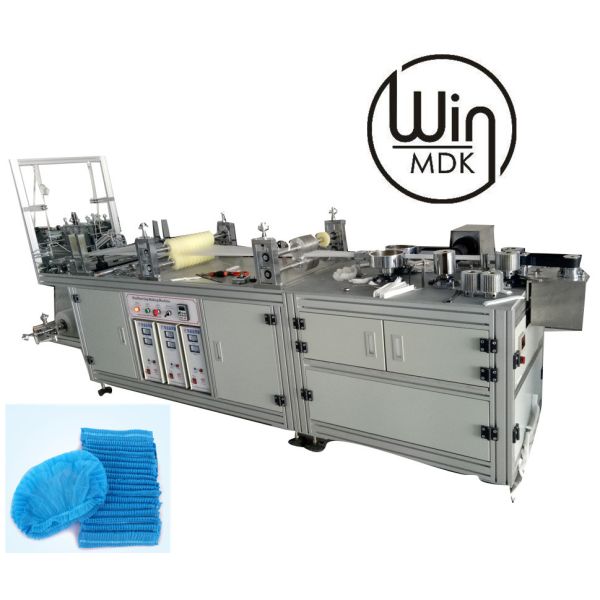 Quality 230pcs/Min Bouffant Cap Making Machine , 380V 4.2kw Mop Cap Making Machine for sale