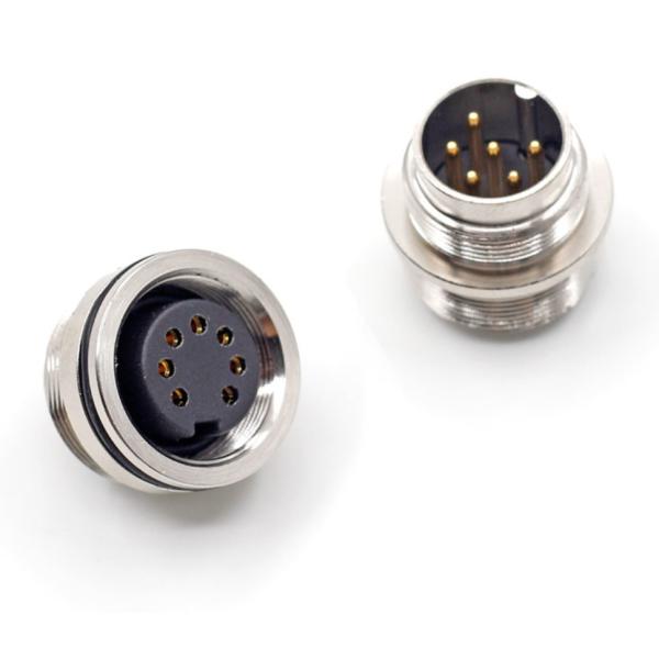 Quality Aviation Plug Socket Type waterproof Male Plug 6 PIN M16 panel circular Automotive DIN AISG Connector for sale