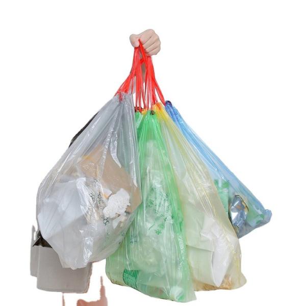Quality Colorful Recycled PE Garbage Bag Drawstring Trash Bag for Eco-Friendly Waste for sale