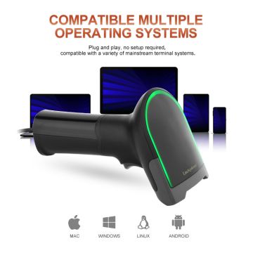 Quality Data Matrix Wired Handheld CMOS QR Code Reader Portable USB 1D 2D Barcode for sale