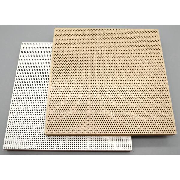 Quality OEM Veneer Perforated Acoustic Panel Ceiling Tile Sound Absorber for sale