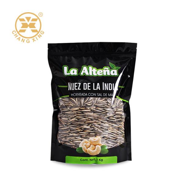 Quality 500g 1kg Zipper Dry Fruit Stand Up Pouch For Nuts Peanut Melon Seeds for sale