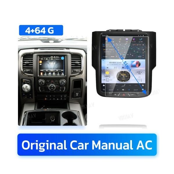 Quality VIKNAV 10.5 Inch Touch Screen 8 Core Android Car Radio For Dodge Ram 1500 2013-2018 Head Unit for sale