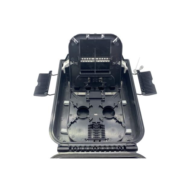 Quality IP65 Mid Span ABS Optical Distribution Box SC 16 Ports Flat Drop Cable Splice for sale