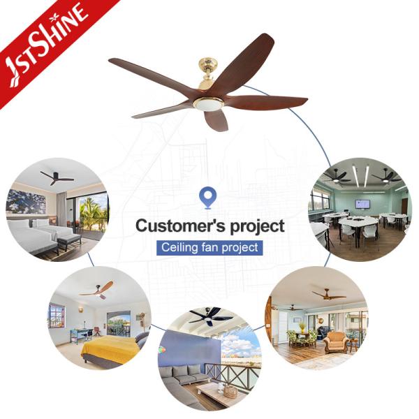 Quality Decorative 60 Inches Plastic 5 Blades Ceiling Fan With 6 Speed Remote Control for sale