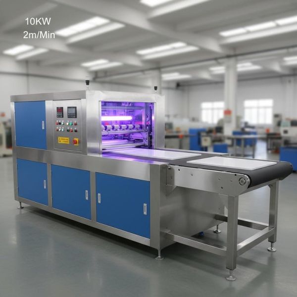 Quality 10KW 2m/Min Flat Offline Uv Roll Coating Machine With Conveyor Belt for sale
