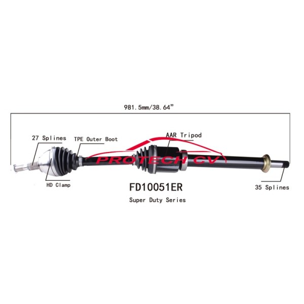 Quality Ford Fusion CV Joint Forging Driveshaft Heavy Duty Clamp EXTREME Weather Unit for sale