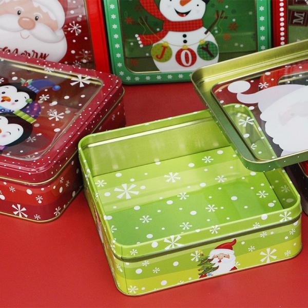 Quality Wholesale Popcorn Tins Square Tin Box with PVC Window Printed Holiday Boston for sale