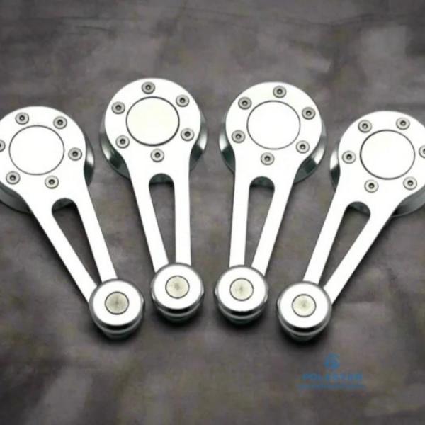 Quality 6061 T6 Machined Custom CNC Parts Aluminium Rotating Support Rod Bright Silver Anodizing for sale