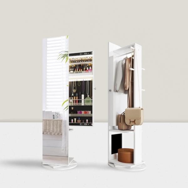 Quality Modern Full Length Jewelry Mirror Cabinet with Storage for sale