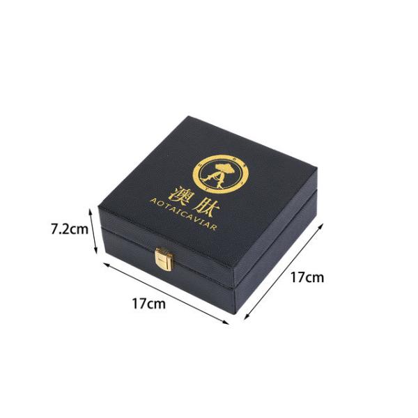 Quality Custom Order Accepted Stamping Printing Luxury Caviar MDF Packaging for Food Box for sale
