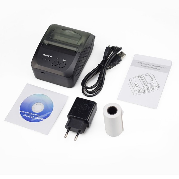 Quality Black ESC TSPL Command POS Receipt Printer 12x24 Bluetooth With USB Charge for sale