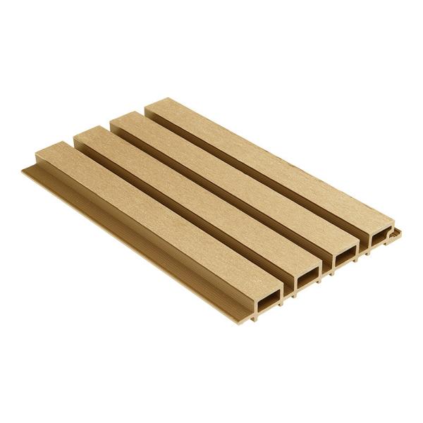 Quality 219x26mm Waterproof Exterior Wall Cladding Panel For Shopping Mall Red Pine for sale