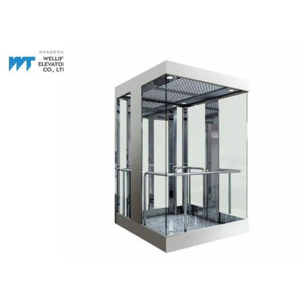 Quality Low Noise External Glass Elevator Saves  50% Building Space With Small Machine Room for sale
