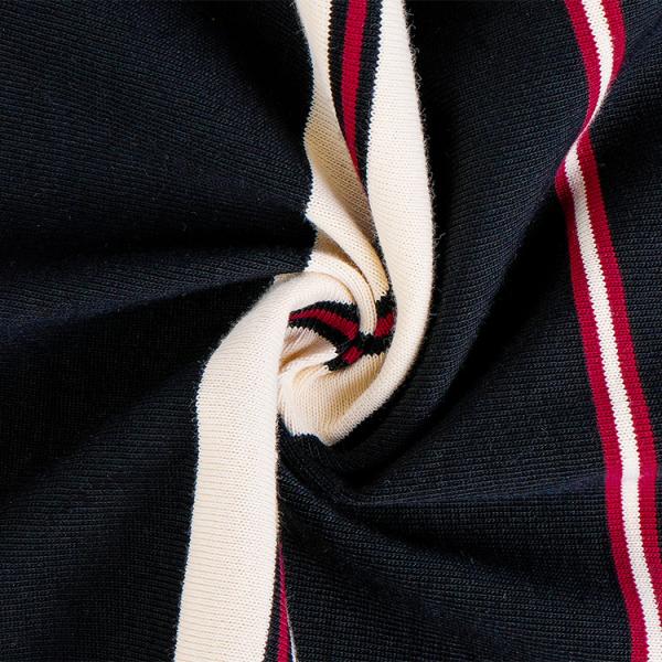 Quality Double Yarn Striped Shirt Fabric , Combing Striped Cotton Knit Fabric for sale
