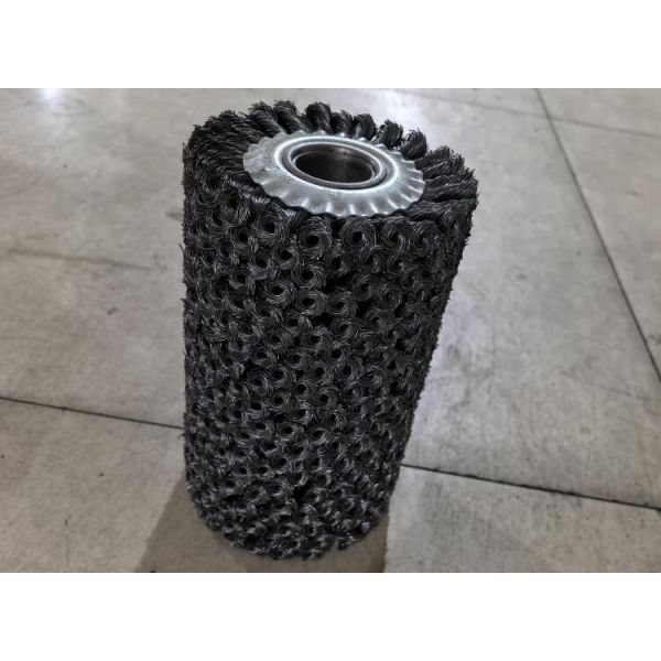 Quality 5 Inch OD Multi-Layer Twisted Steel Wire Brush Drum Scarifier for Rust Removal for sale