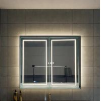 Quality Wholesale Factory Elegant Cabinet Shower Large Lighted Mirror Bathroom Smart LED Mirror cabinet Aluminum Mirror for sale