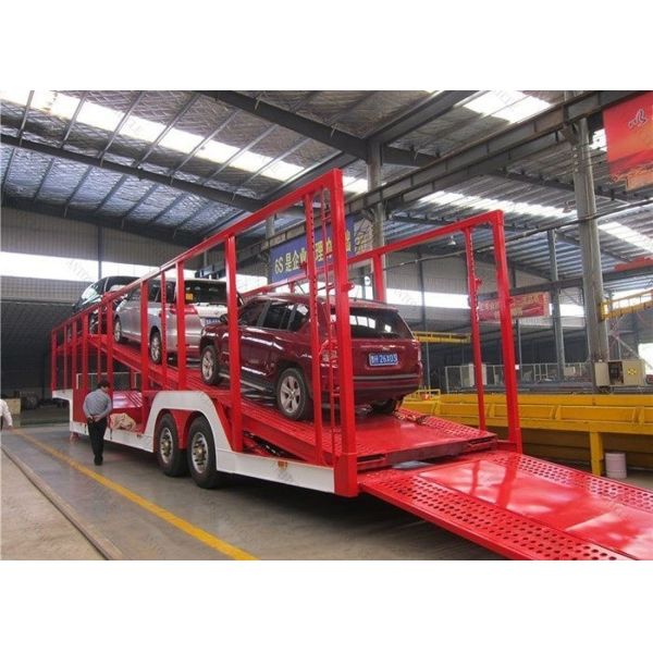 Quality Van Type 2 Axles 6 8 Car Carrier Trailer European Standard Semi Car Transporter for sale