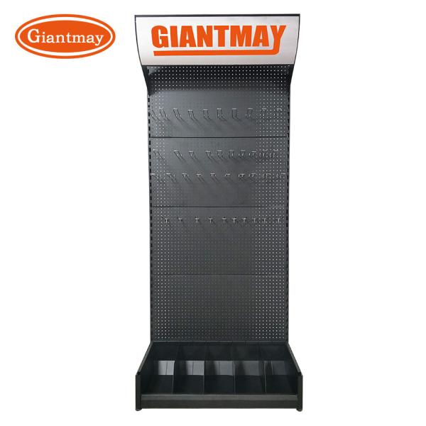 Quality Portable Hardwood Flooring Racks Pegboard Hook Display Stand Floor Rack for sale