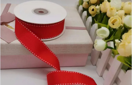 Quality Custom Stitched Grosgrain Ribbon Multi Color Choice For DIY And Decoration for sale