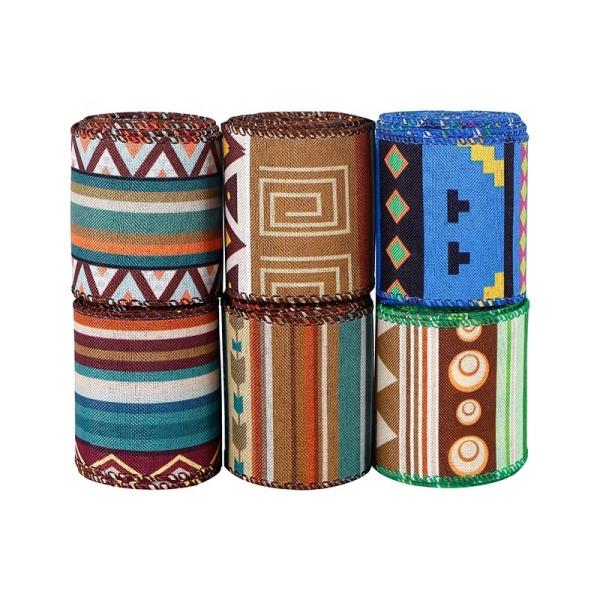 Quality Colorful Wired Design Ribbons Customized 2.5 Inch Printed Ribbons for Party Decoration for sale