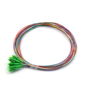 Quality LC APC 12 Cores Fiber Optic Pigtail with High Precision Ceramic Ferrule for for sale