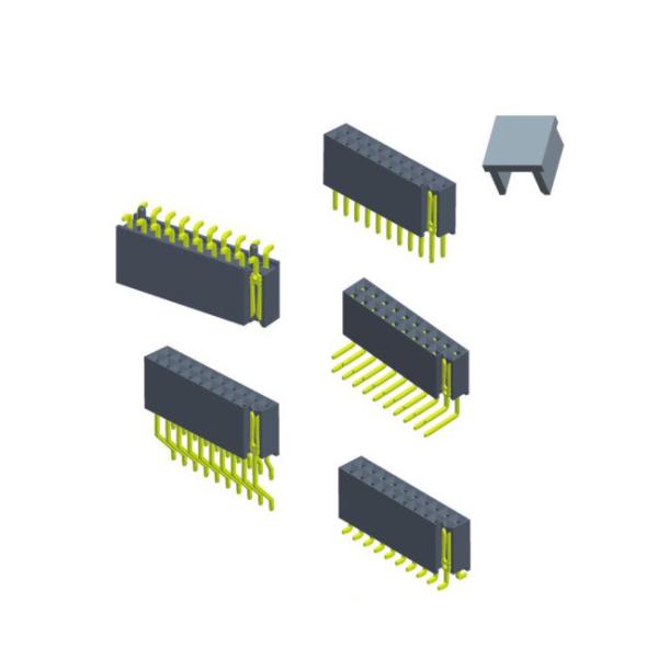 Quality 2.0 mm Pitch H6.35 Dual Row Female Header Connector Right Angle SMT for sale