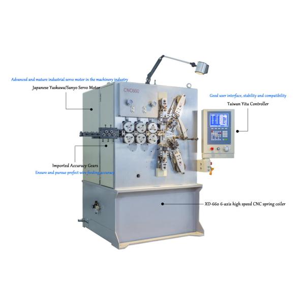 Quality XD-660 6-Axis High Speed CNC Spring Coiling Machine For Making Springs Precision for sale
