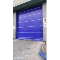 Quality Blue Industrial Fabric Roll Up Doors Security Protection Fast Stacking Doors for sale