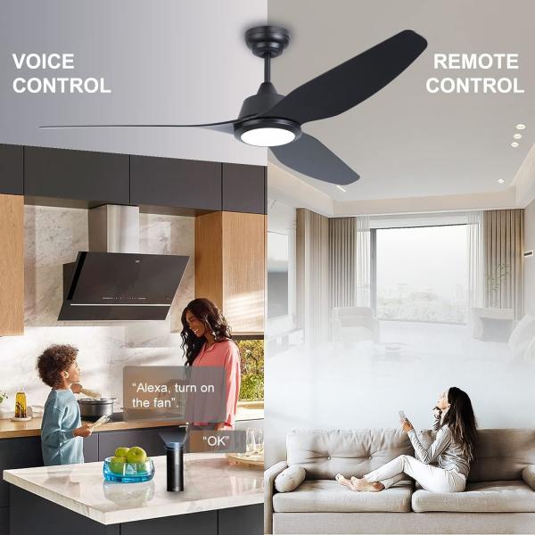Quality 56 Smart Ceiling Fan Light with Alexa/Google Home Control for sale