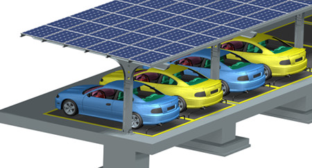 Quality Q345 6063 Solar Parking Lot , Frameless Panel Open Ground PV Mounting Systems for sale