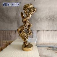 Quality Large abstract outdoor plaza metal art the Taihu Lake rockery stainless steel sculpture for sale