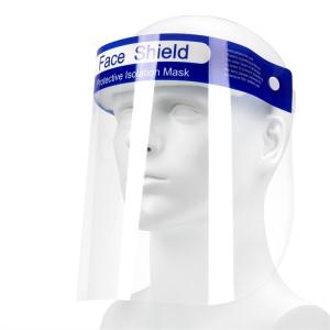 Quality Adult Disposable Medical Face Shield , Plastic Transparent Safety Face Shield for sale