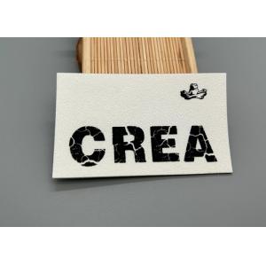 Quality Good Washable White Microfiber Screen Printed Patches With Matte Silicone Logo for sale
