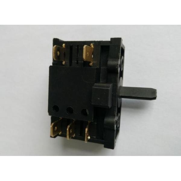 Quality CE TUVE Oven Rotary Switch 5 Position Black Plastic Spindle 10A Knob Operation for sale