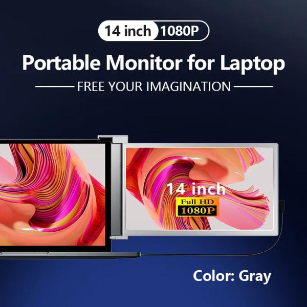 Quality 14Inch IPS Portable LCD Monitor hdmi For Laptop USB C Extender Dual Screen for sale